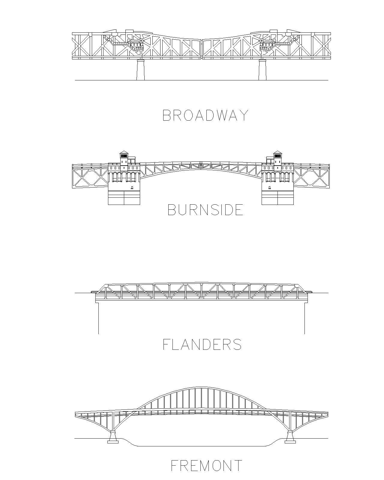 Portland Bridges Laser Cut Files, 2D Designs (digital Download) - Etsy