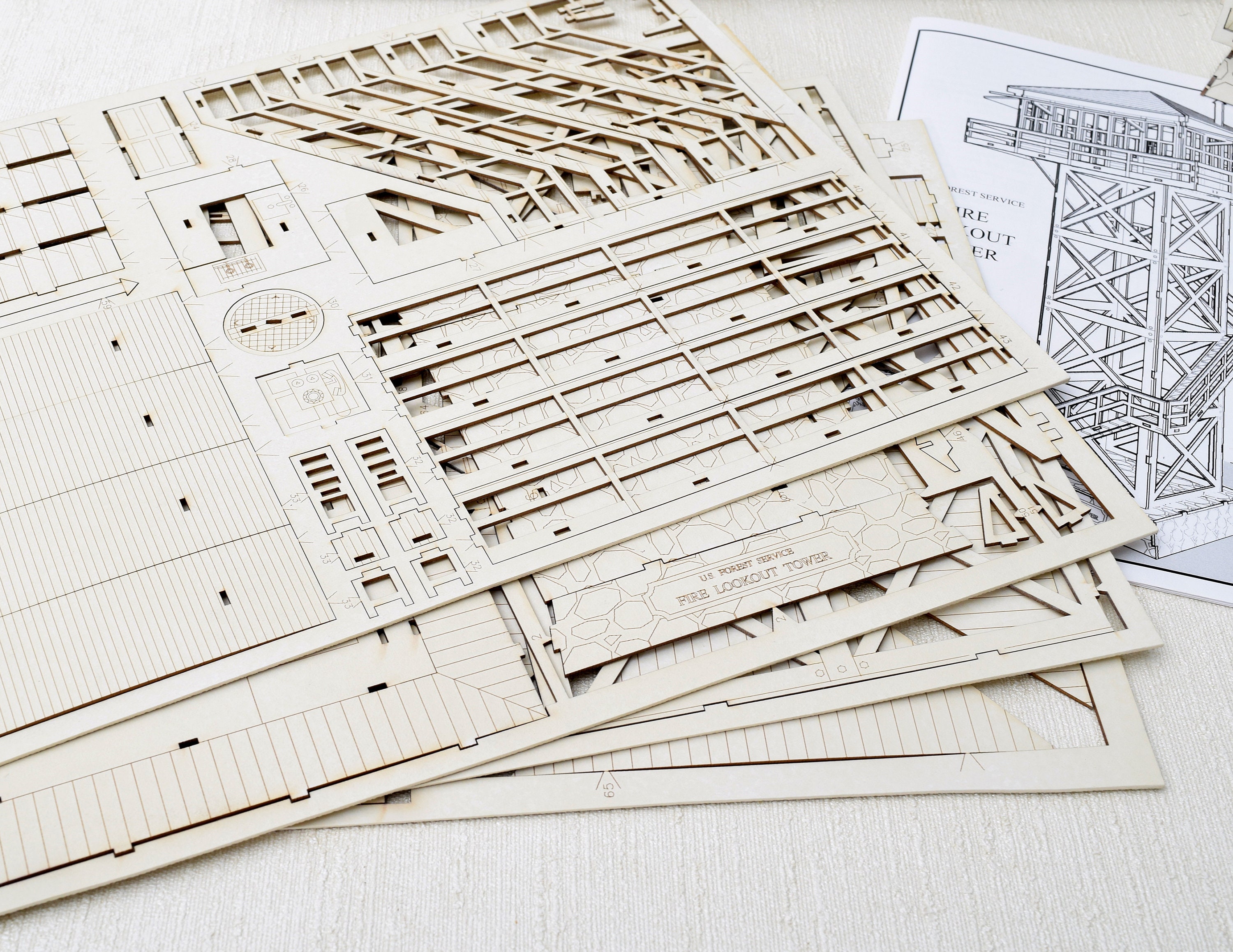Fire Lookout Tower Model Kit 15 tall Fun To Build | Etsy