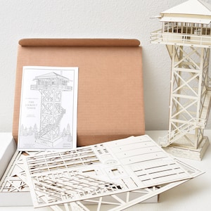 Fire Lookout Tower Model Kit, 15" Tall, Fun to Build - Etsy