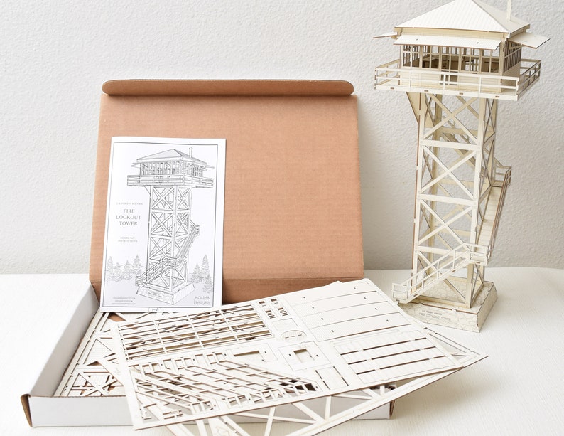 Fire Lookout Tower Model Kit, 15" Tall, Fun to Build - Etsy