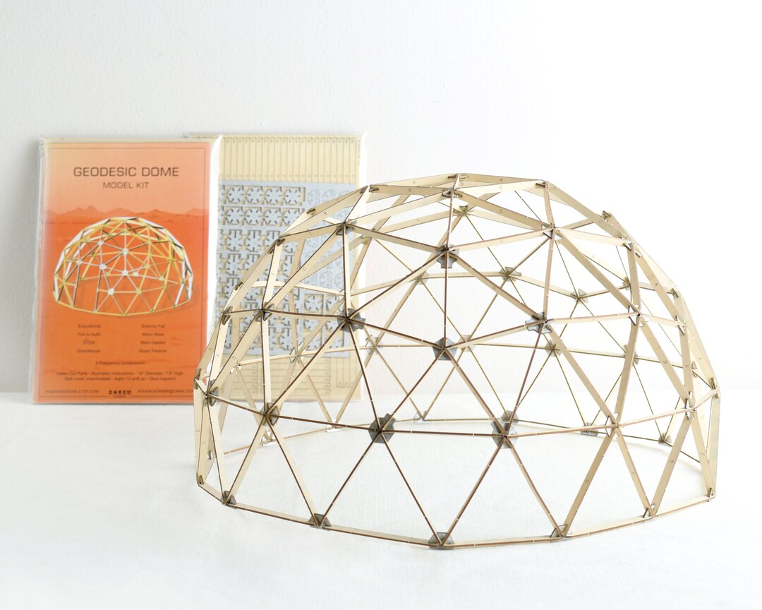 Geodesic Dome Model Kit, 13 Diameter, 3-frequency Icosahedron - Etsy