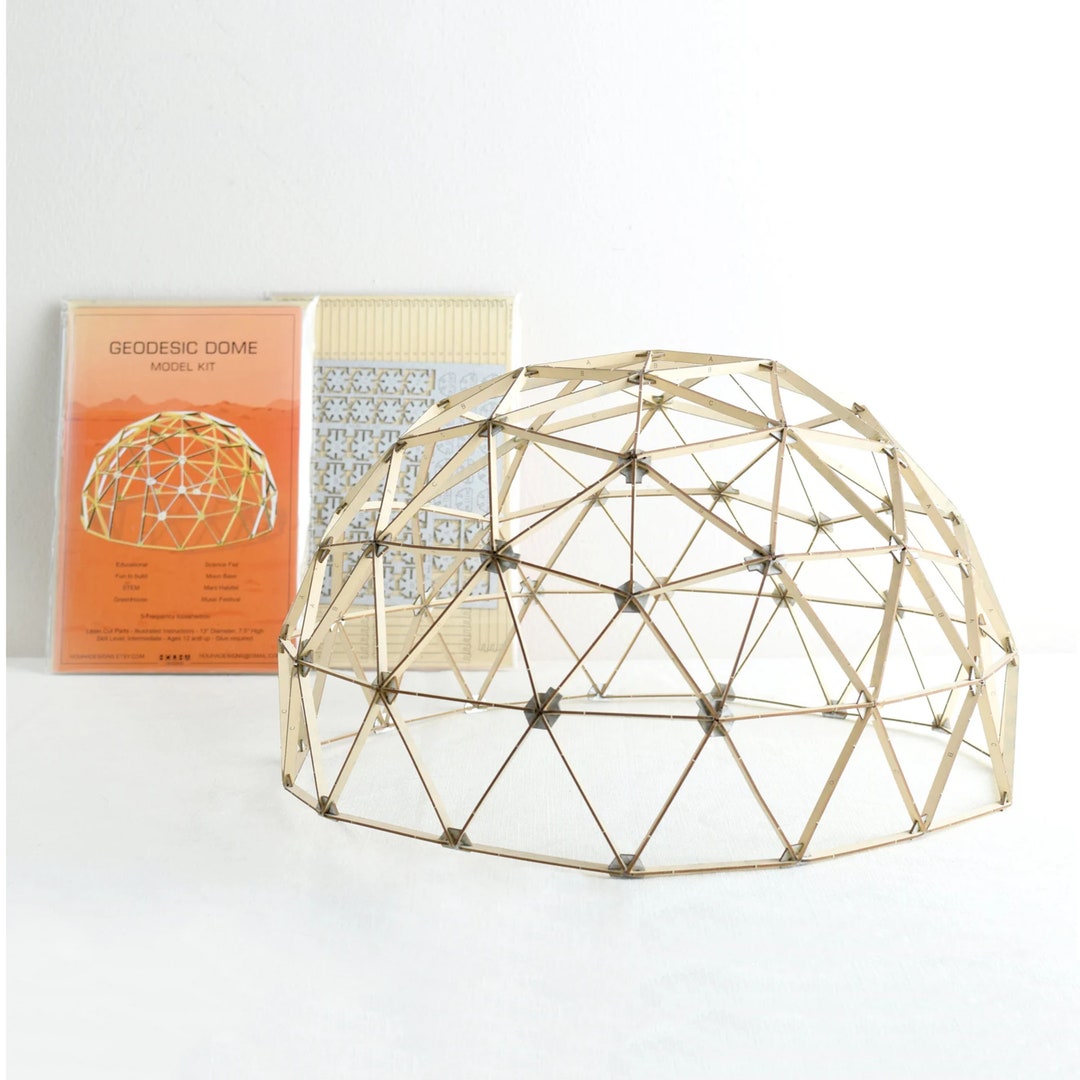 Geodesic Dome Model Kit, 13" Diameter, 3-frequency Icosahedron - Etsy