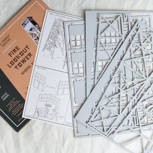 Aermotor Style Fire Lookout Tower Model Kit, 14" Tall, Fun to Build - Etsy