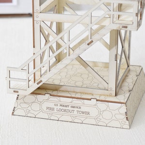 Fire Lookout Tower Model Kit, 15" Tall, Fun to Build - Etsy