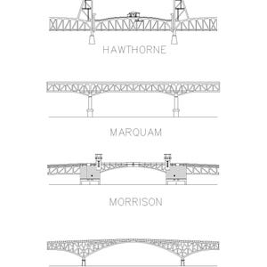 Portland Bridges Laser Cut Files, 2D Designs (digital Download) - Etsy
