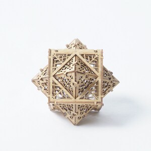 DIY Model Kit Cube Octahedron Dual, Sacred Geometry Laser Cut Gift - Etsy