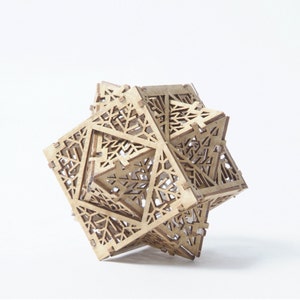 DIY Model Kit Cube Octahedron Dual, Sacred Geometry Laser Cut Gift - Etsy