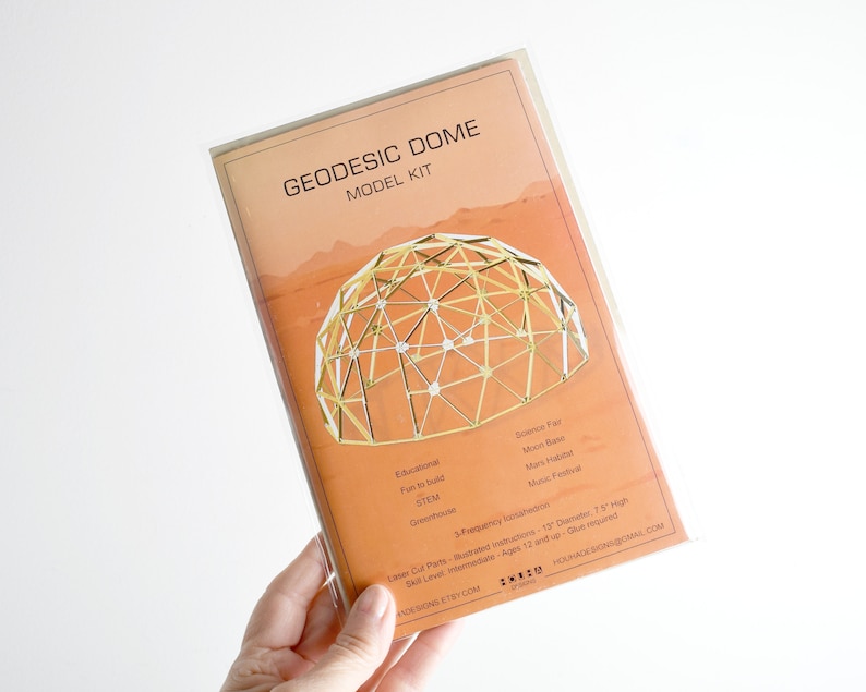 Geodesic Dome Model Kit, 13" Diameter, 3-frequency Icosahedron - Etsy UK