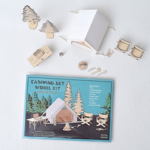 Camping Set Model Kit, Miniature Tent, Forest, the Great Outdoors - Etsy