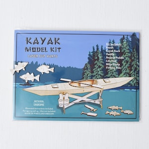 Kayak Model Kit, Miniature Kayak and Accessories, Fishing, Great ...