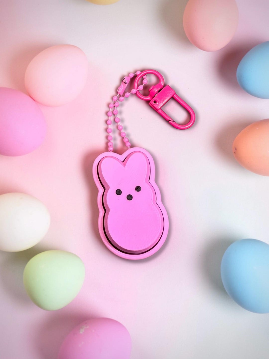 Easter Bunny Peep Fidget Clicker Keychain Gift Adhd Kids Sensory Toy ...