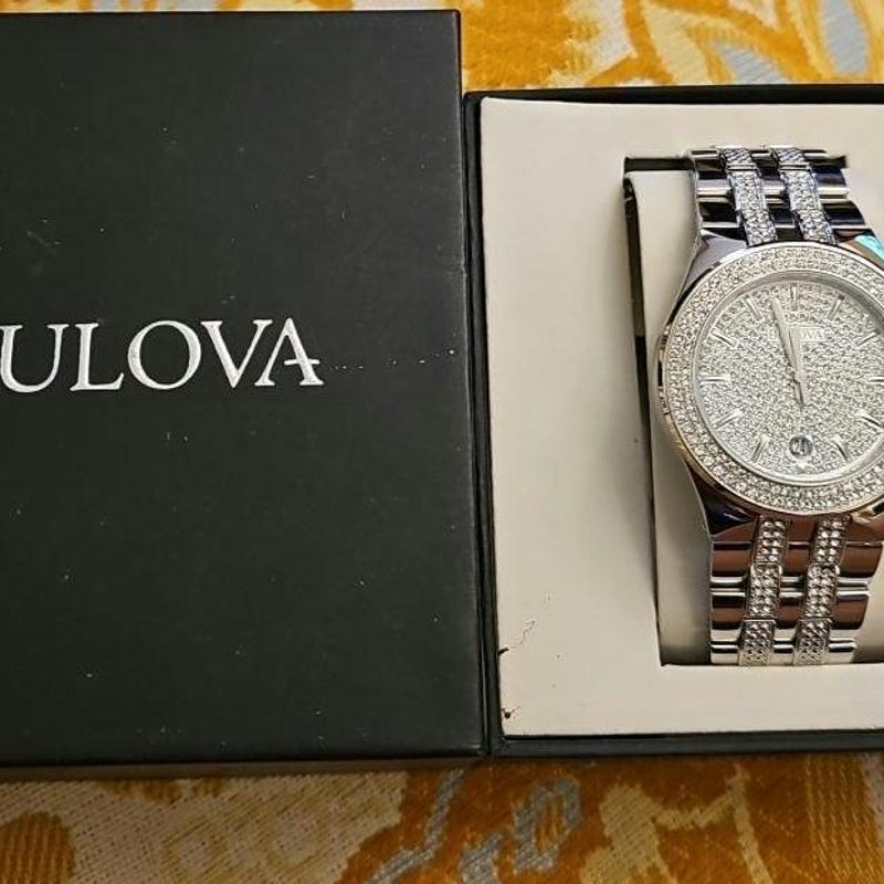 Crystal Bulova Men Watch - Etsy