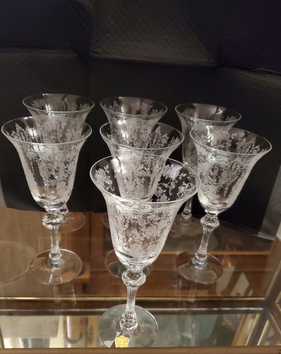 Vintage Set of 7 Tiffin Glasses Cherokee Rose Pattern - Etsy