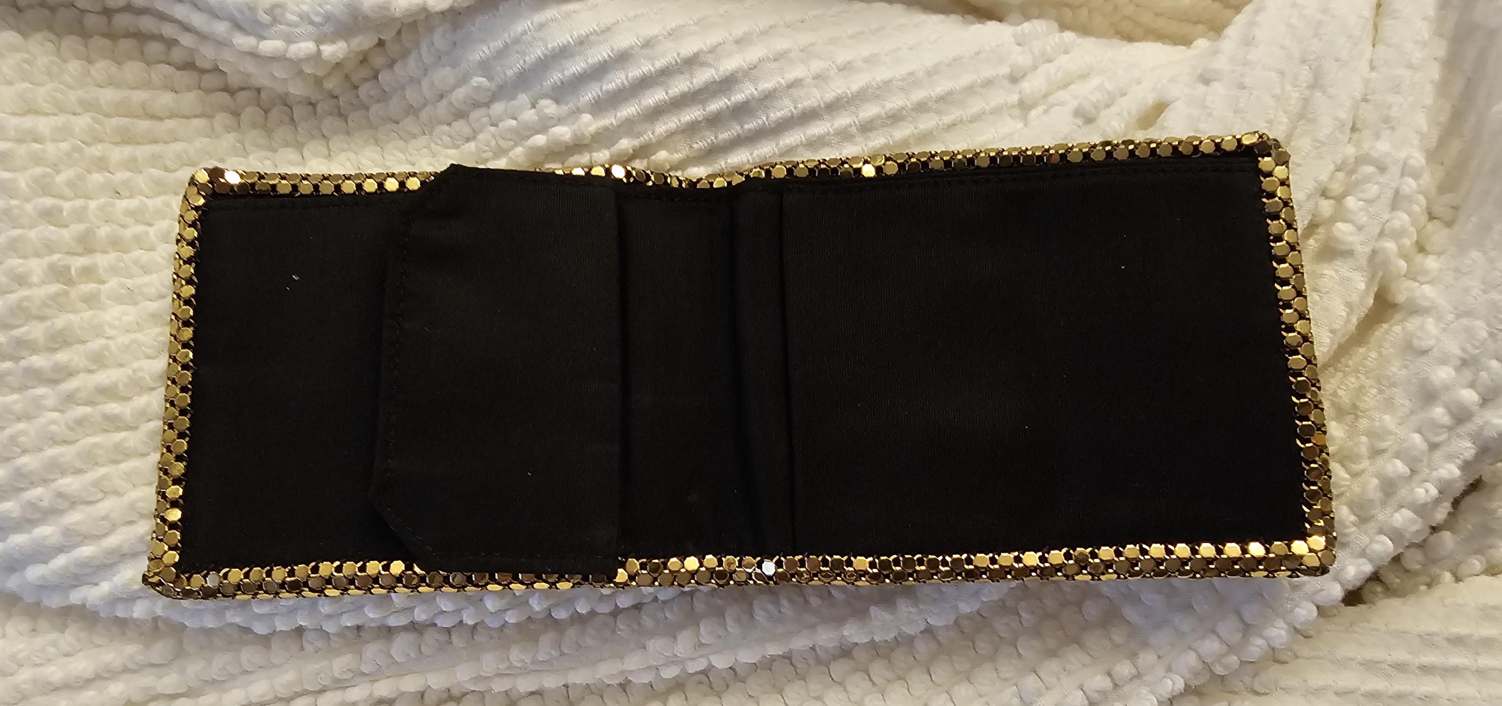 Vintage Whiting and Davis Gold Mesh Wallet Evening Bifold With Snap ...