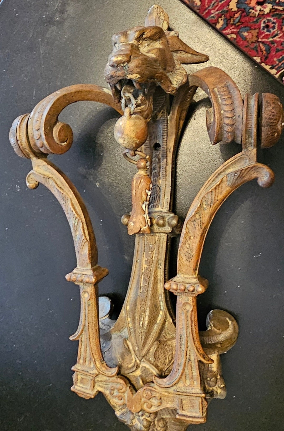 Antique Victorian Gargoyle Face Doorknocker - Etsy