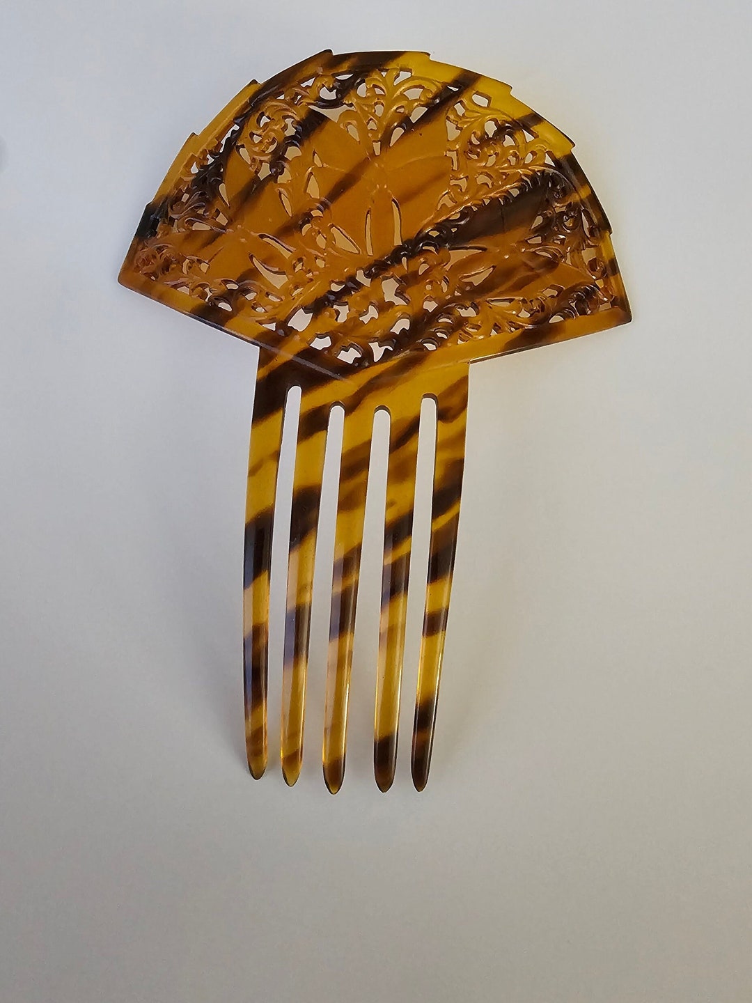 Butterfly Design Hair Comb Art Deco Period Hair Accessory Vintage - Etsy
