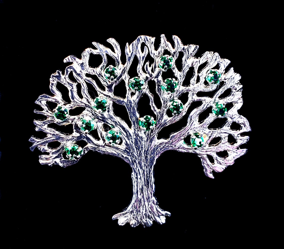 Custom Family Tree Mother's Brooch / Pin in Sterling - Etsy