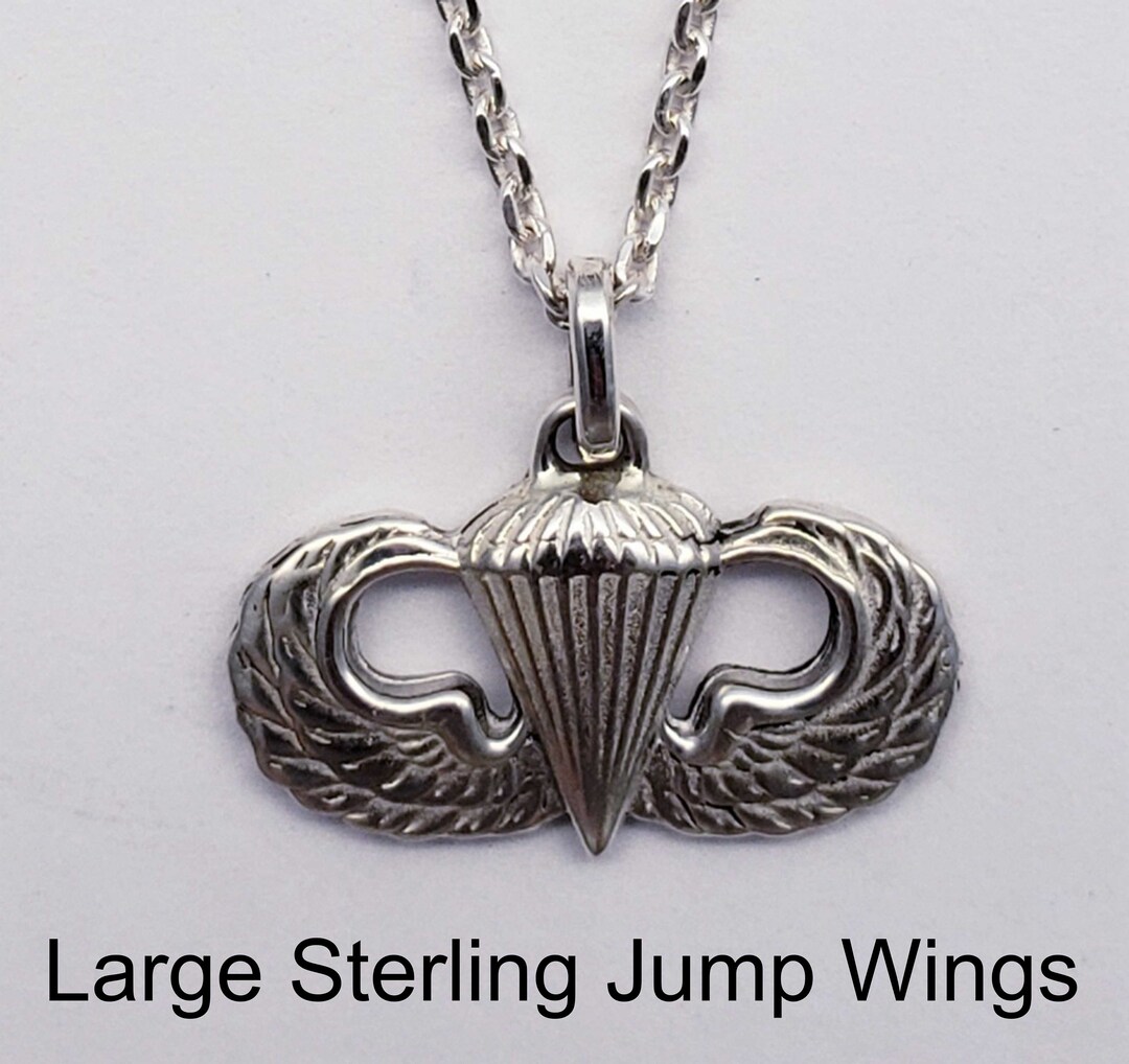 Large Jump Wings / Parachutist Pendant or Necklace - USAF ( #SL05210 ...