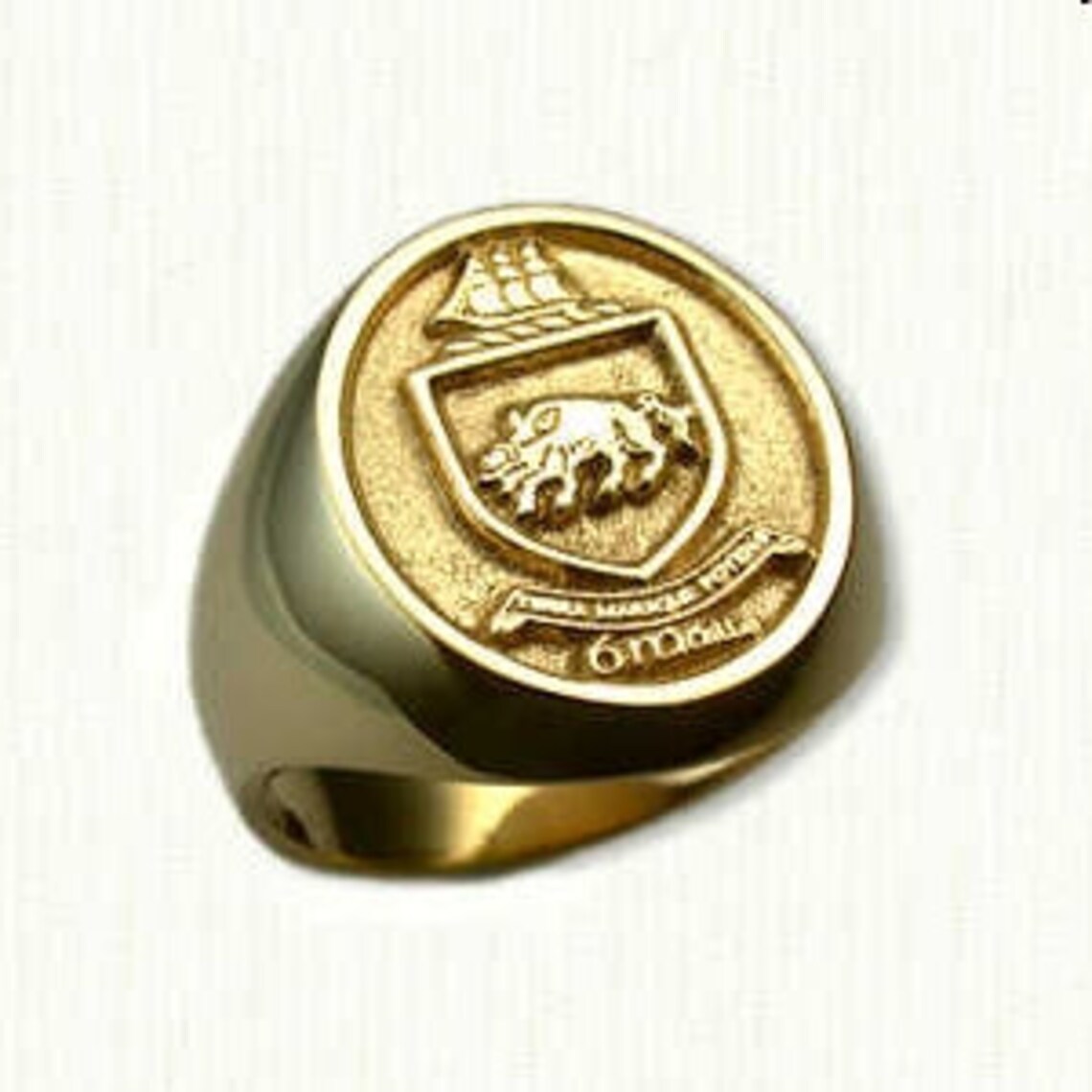 Custom Family Crest Signet Ring 2567 Design Your Own - Etsy