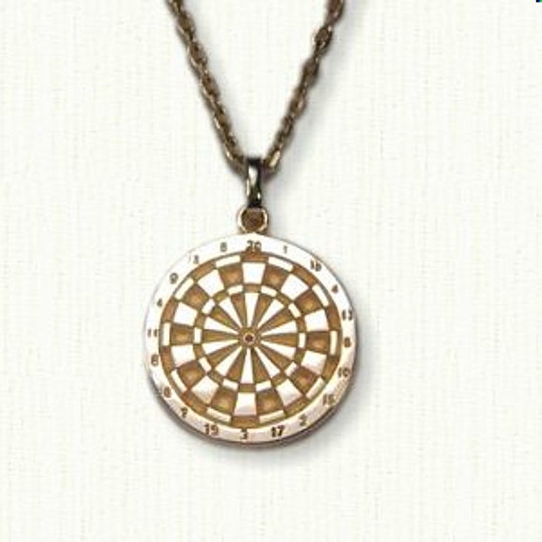 Dart Board Pendant on Chain in 4 Sizes (#NL3293) OR Large Key Tag ...