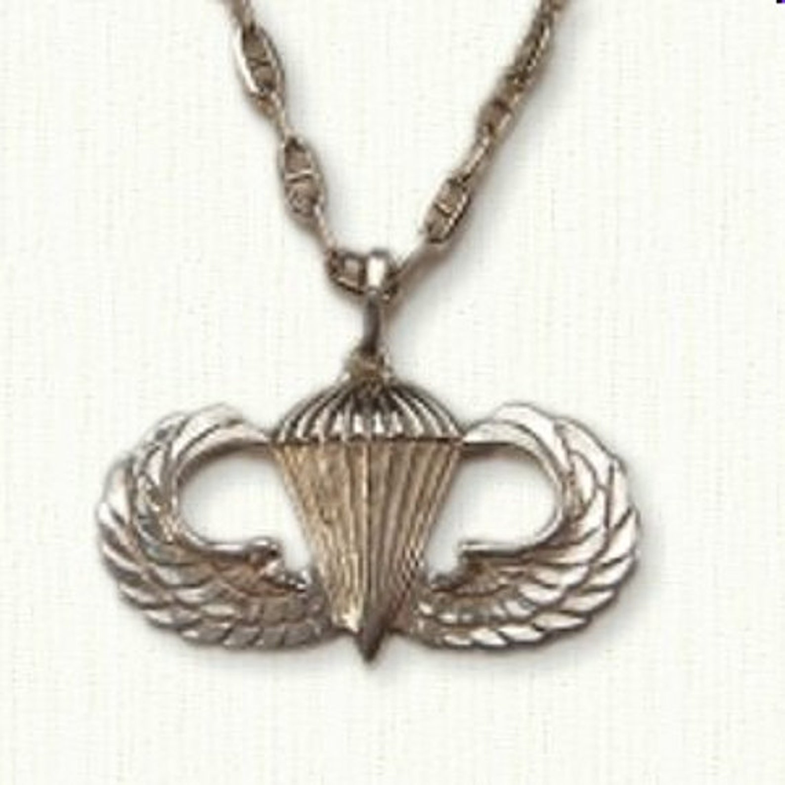 Large Jump Wings / Parachutist Pendant or Necklace USAF - Etsy