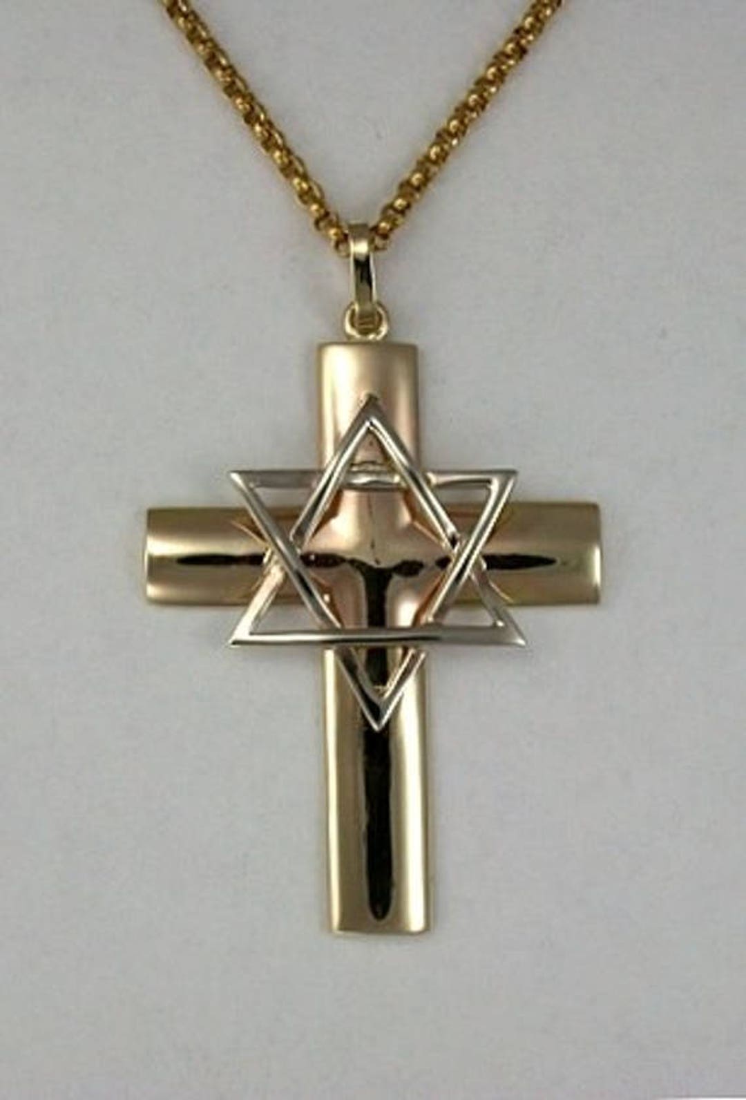 Star of David Cross / Messianic Cross - Available in 2 Sizes - Etsy