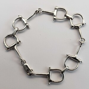Snaffle Bit Bracelet in Sterling Silver - 7 1/4" (SS20062) - Etsy
