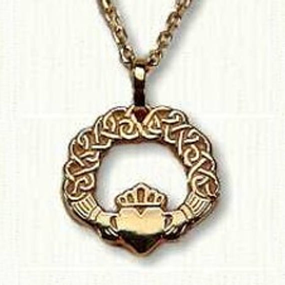 Claddagh Pendant With Celtic Continuous Heart Knot Pattern (SL04394F ...