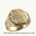 Custom Engravable Octagonal Top Signet Ring (#1541) - Hand or Machine ...