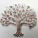 Custom Family Tree Mother's Brooch / Pin in Sterling Silver - Select 5 ...
