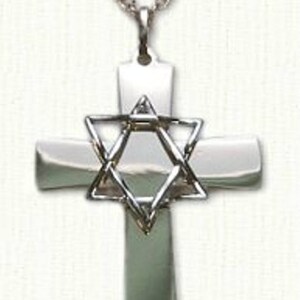 Star of David Cross / Messianic Cross - Available in 2 Sizes - Etsy