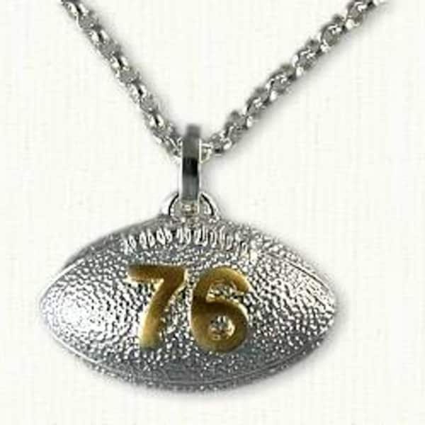 Football Necklace - Etsy