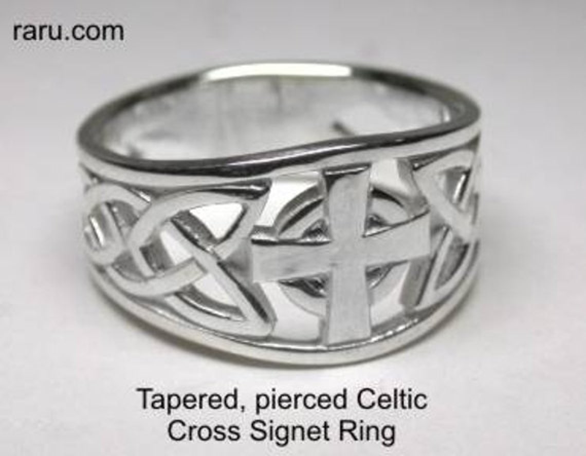 Celtic Dara Knot With Cross Ring. Tapered Ring / Band 2 - Etsy