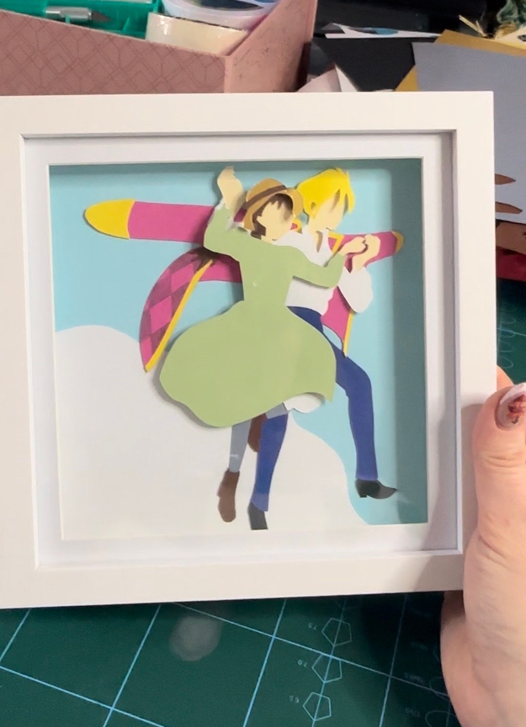 Hand Cut 3D Papercraft Howls Moving Castle Howl and Sophie - Etsy