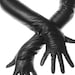 Long Black Opera Leather Gloves - Etsy
