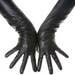 Long Black Opera Leather Gloves - Etsy
