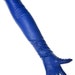 Royal Blue Leather Opera Gloves Vintage Pattern Button Wrist - Etsy