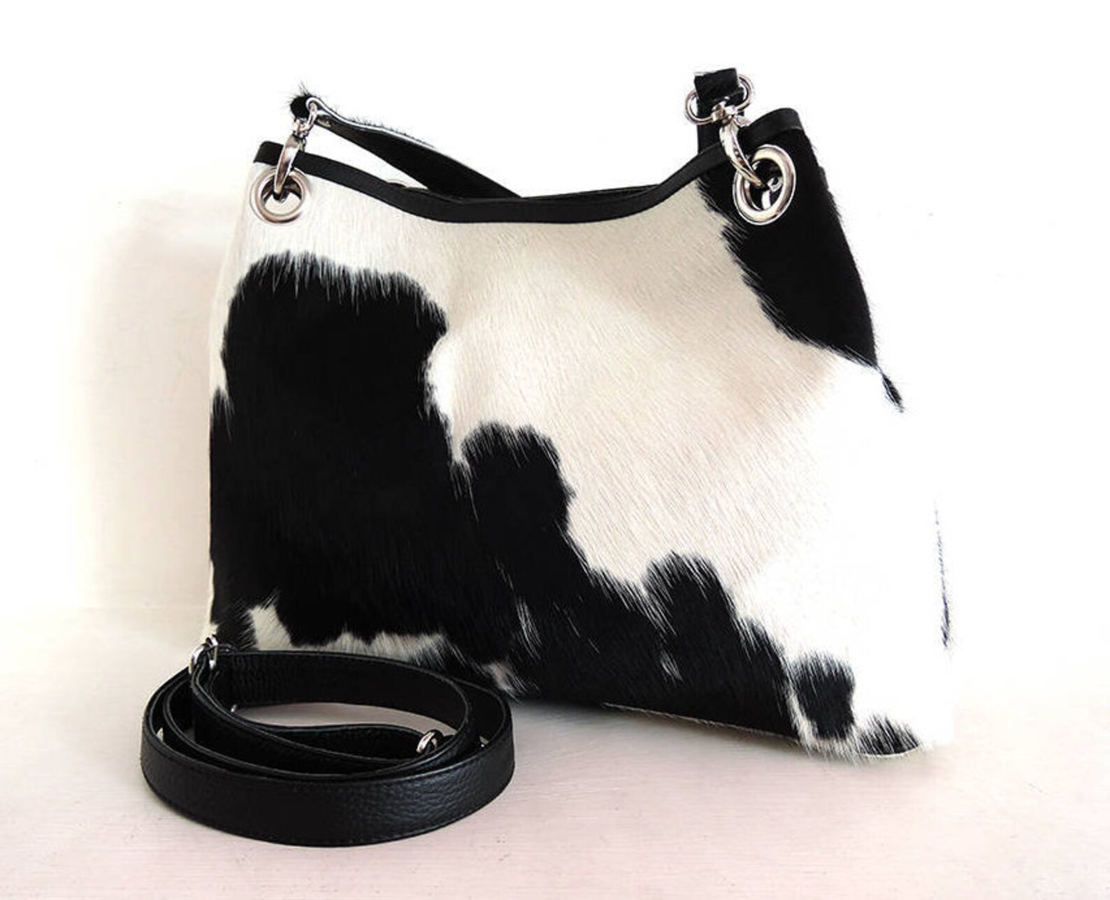 DESIGNER BAG COWHIDE Handbags / Cowhide Shoulder Bag / Cow | Etsy