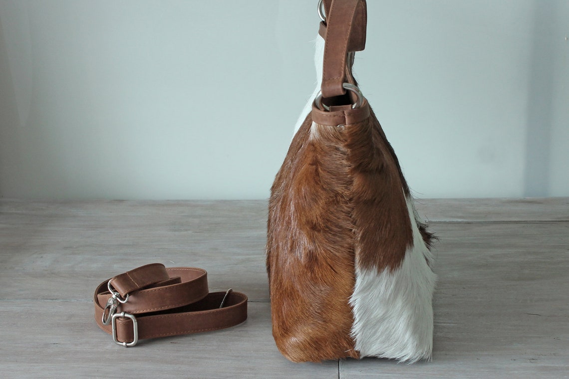 COWHIDE PURSE COWHIDE Handbag Leather Tote Bag Country Tote - Etsy