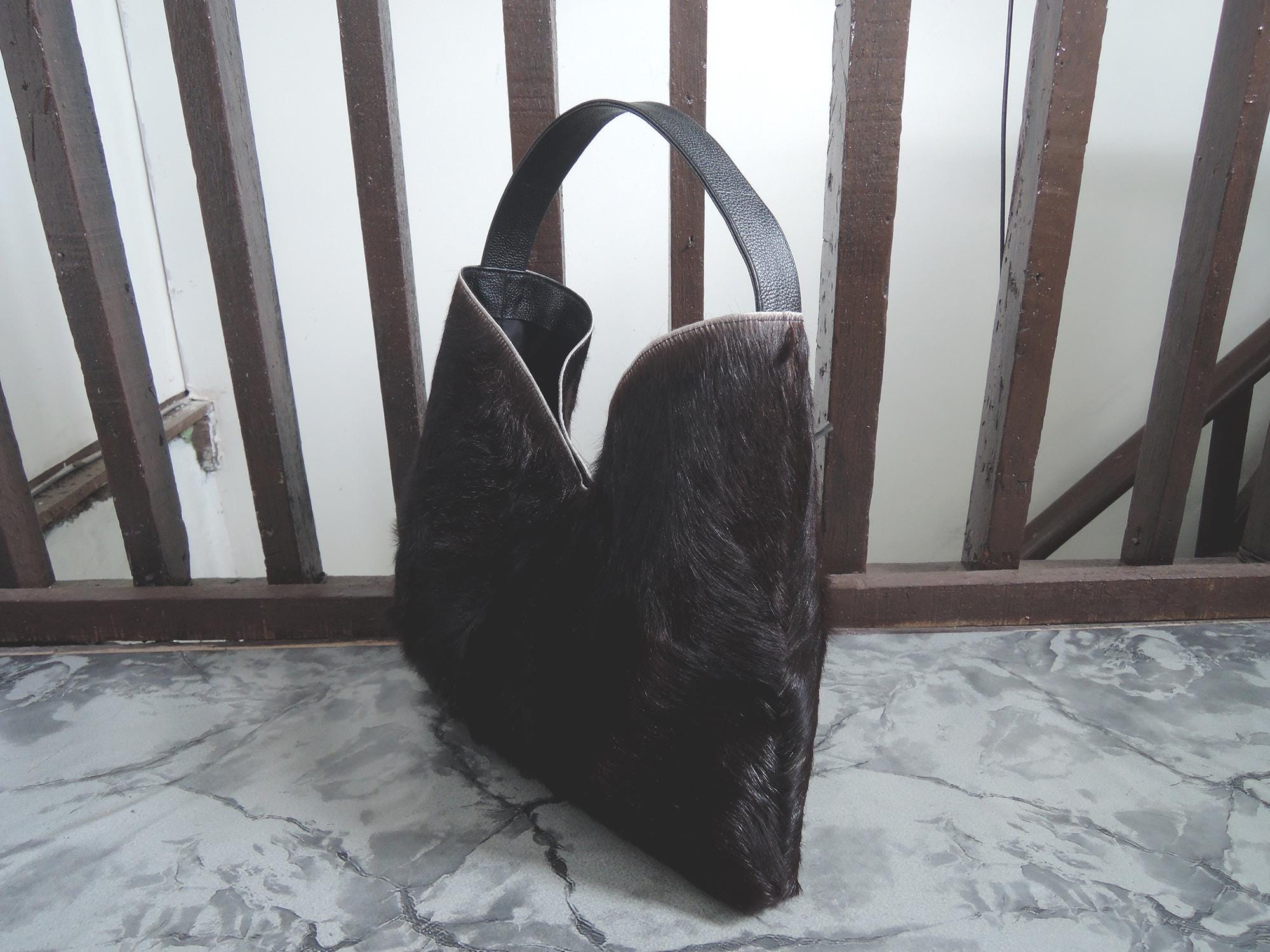 HAIR ON HIDE Leather Purse , Western Boho Shoulder Bag, Unique Style ...