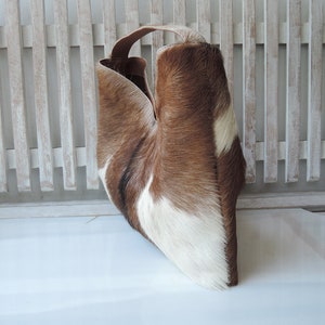 SHOULDER BAGS for WOMEN Handbags in Brown White Hide Hair Leather ...