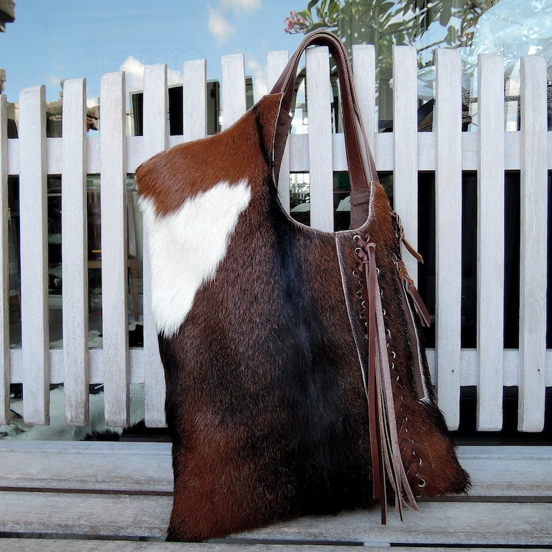 White Calf Hair Handbags - Etsy