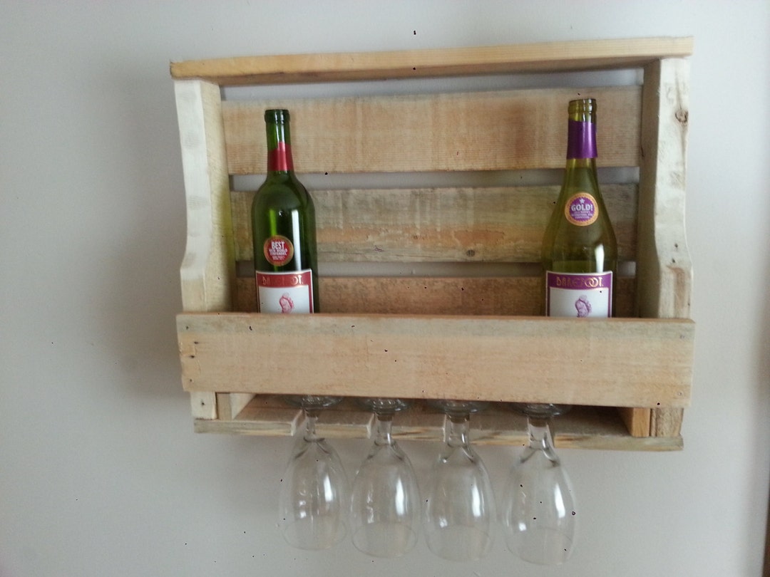Rustic Pallet Wood Wine Rack - Etsy