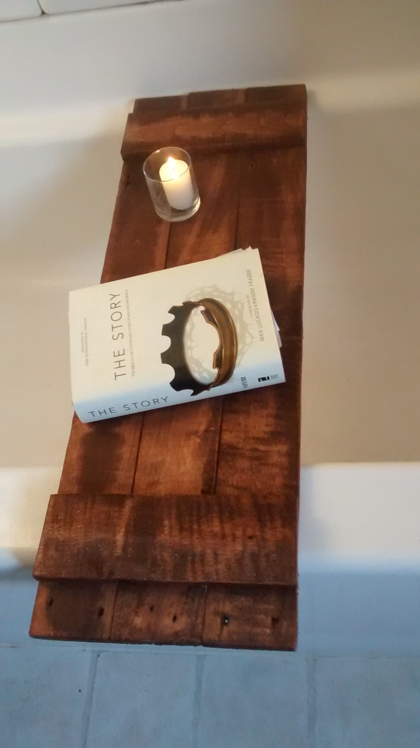 Rustic Pallet Wood Bath Caddy - Etsy