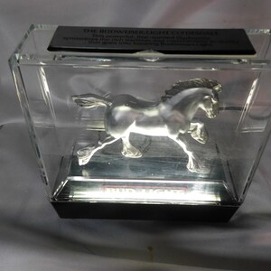 Vintage BUD LIGHT Silver Clydesdale Light 10" TALL X 9 3/4" Working ...