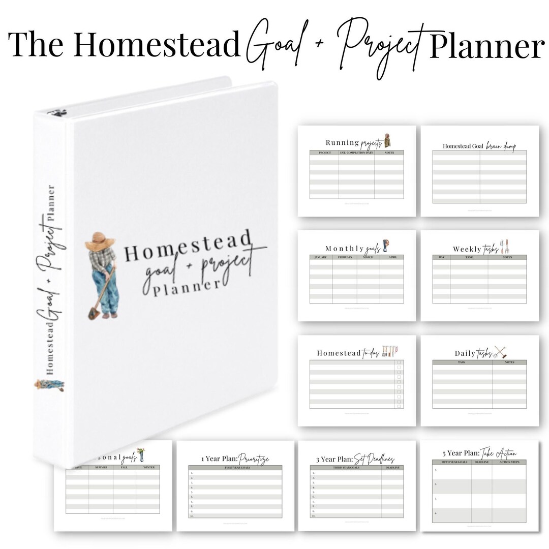 The Homestead Goal Project Planner - Etsy