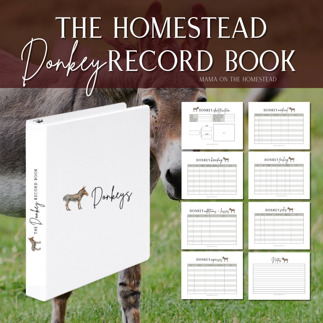 The Homestead Donkey Record Book - Etsy