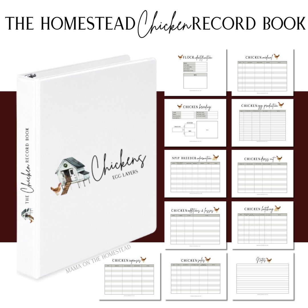 The Homestead Chicken Record Book - Etsy