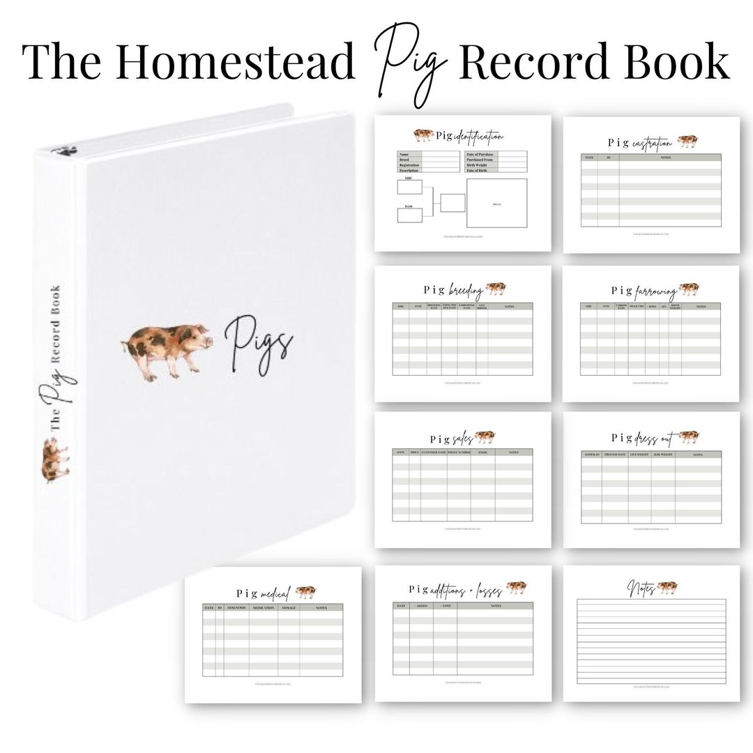 The Homestead Pig Record Book - Etsy