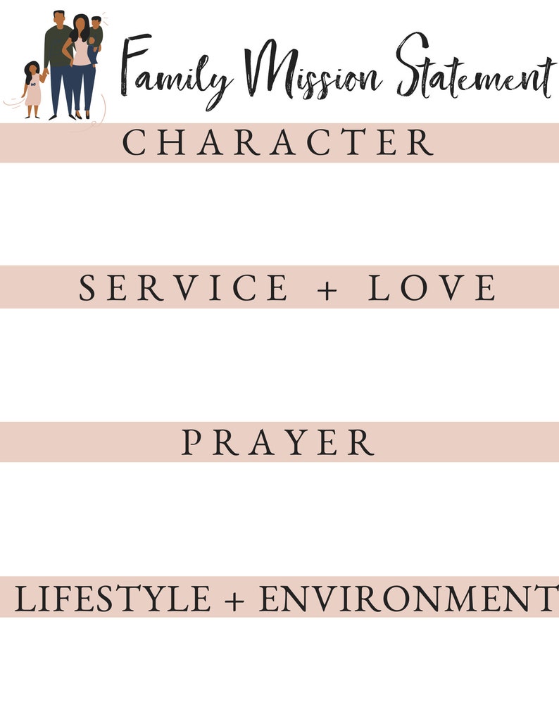 Family Mission Statement Workbook - Etsy